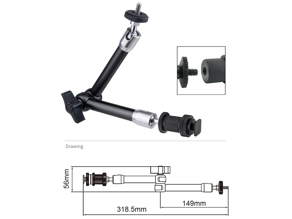Buy - Kupo 10-Inch Vision Arm - Production Gear Ltd - Broadcast and Professional Cameras ...